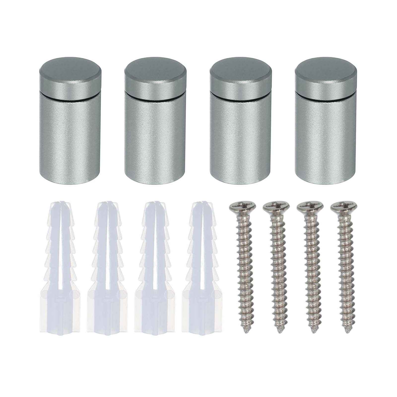 4 Pcs 0.51" x 0.8"Standoff Screws Aluminum Alloy Wall Mount Sign ...