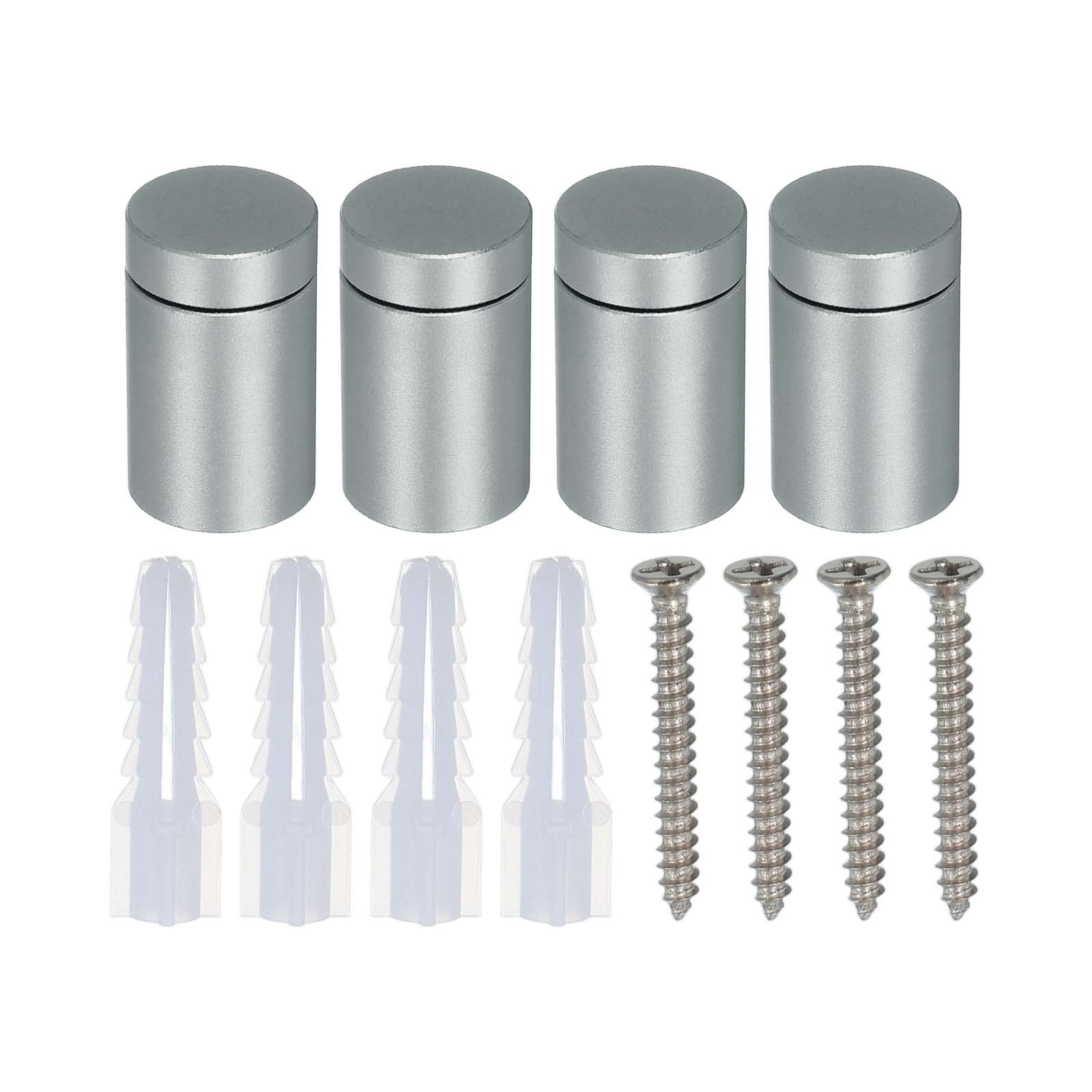 4 Pcs 0.75" x 1.1"Standoff Screws Aluminum Alloy Wall Mount Sign ...