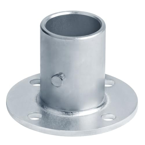 4 Pcs 1-3/8" Chain Link Fence Post Floor Flanges, Surface Mount Post ...