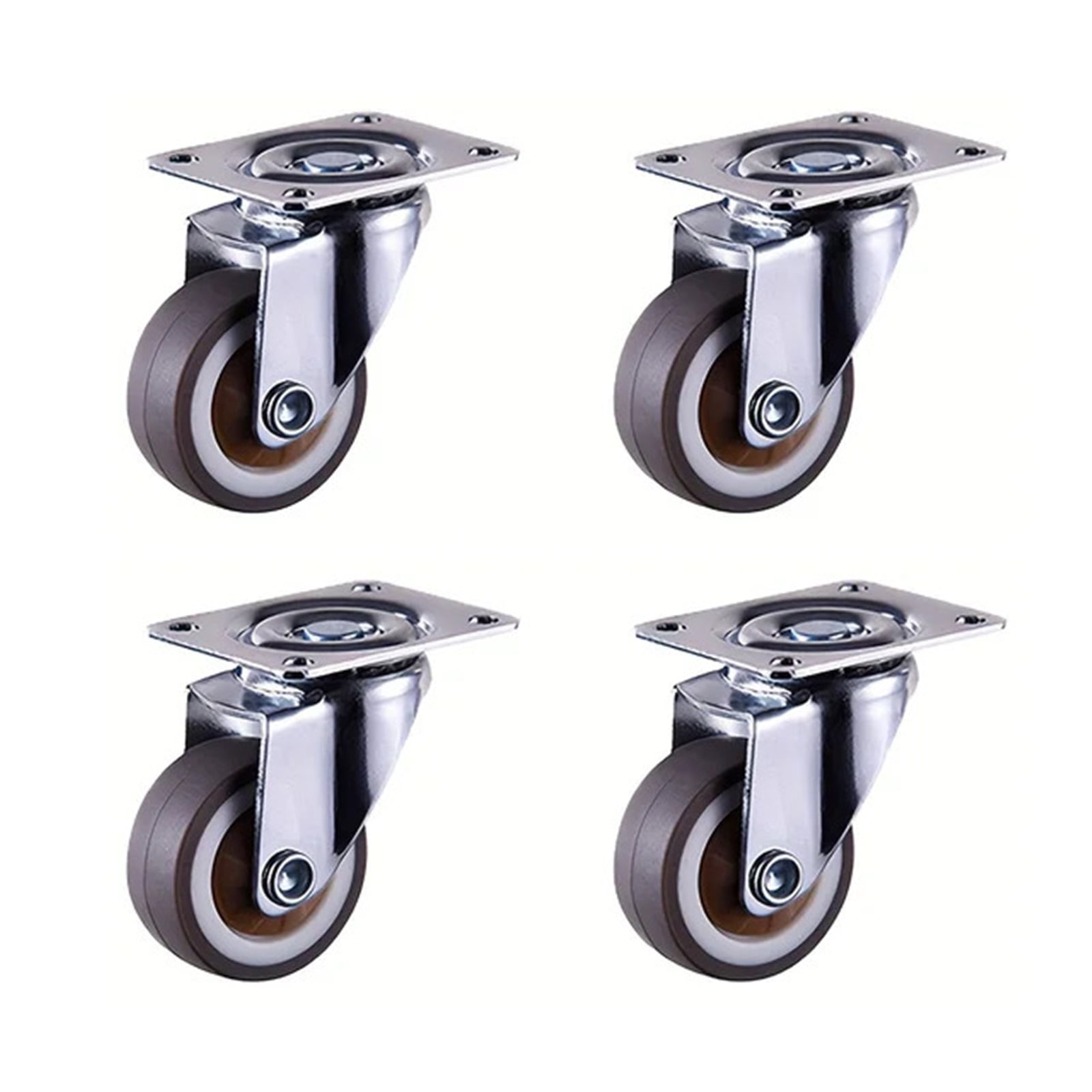 4 Pcs 1.5/2" Caster Wheels Furniture Wheels Heavy Duty Castors TPR ...