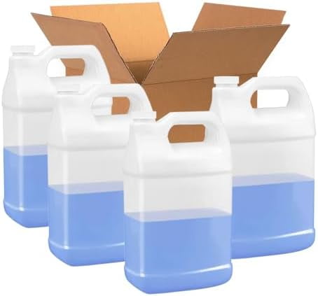 4 Pcs 1 Gallon F Style HDPE Jug - Secure 38-400 Neck Finish - Ideal ...
