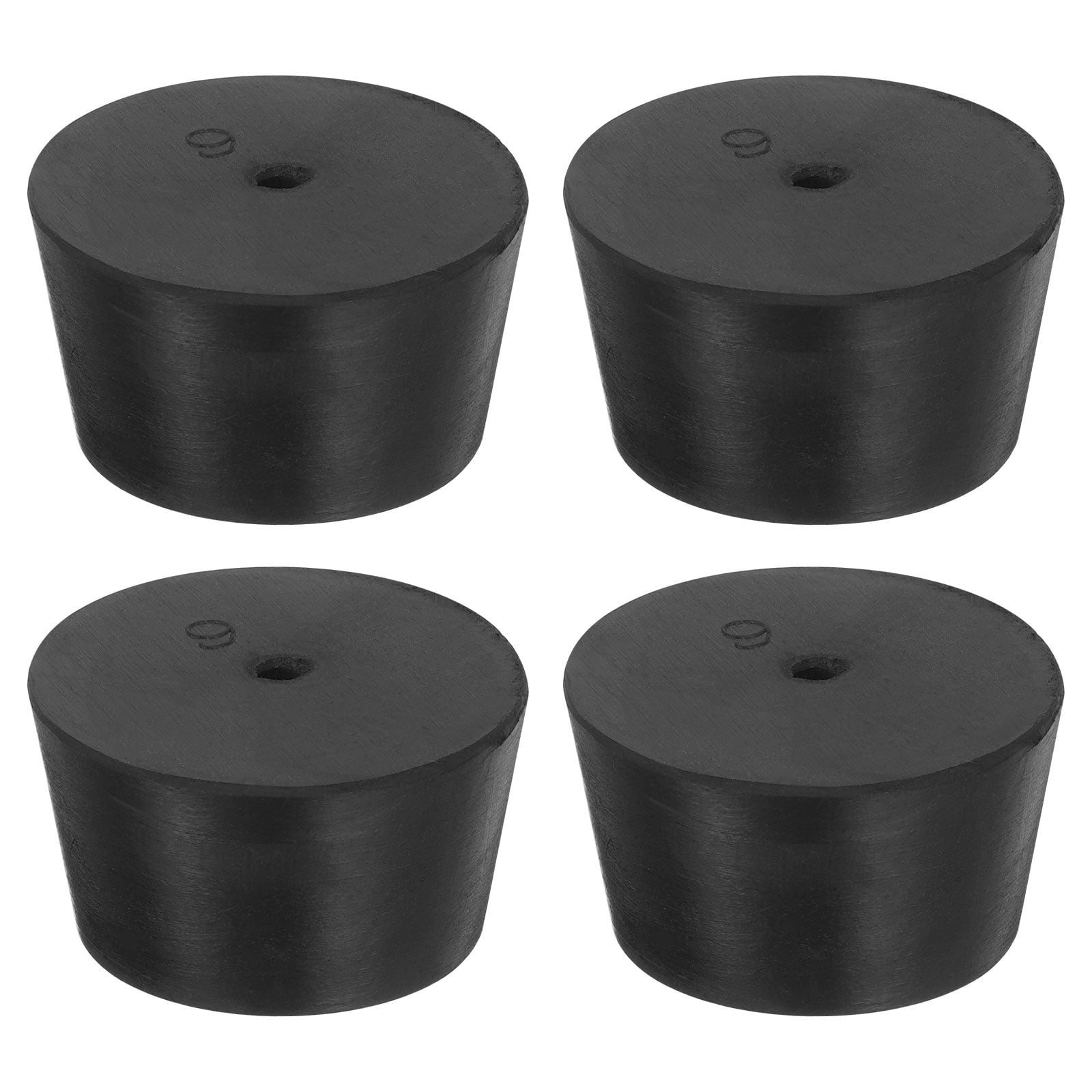 4 Pcs 1-Hole Rubber Stopper, Tapered Lab Seal Tube Stopper Plug for ...