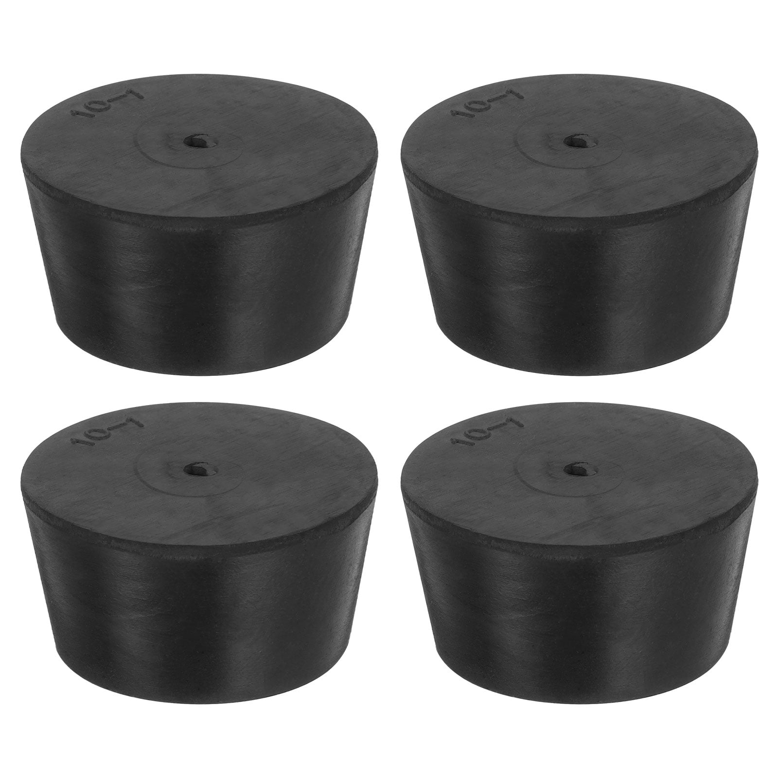 4 Pcs 1-Hole Rubber Stopper, Tapered Lab Seal Tube Stopper Plug for ...