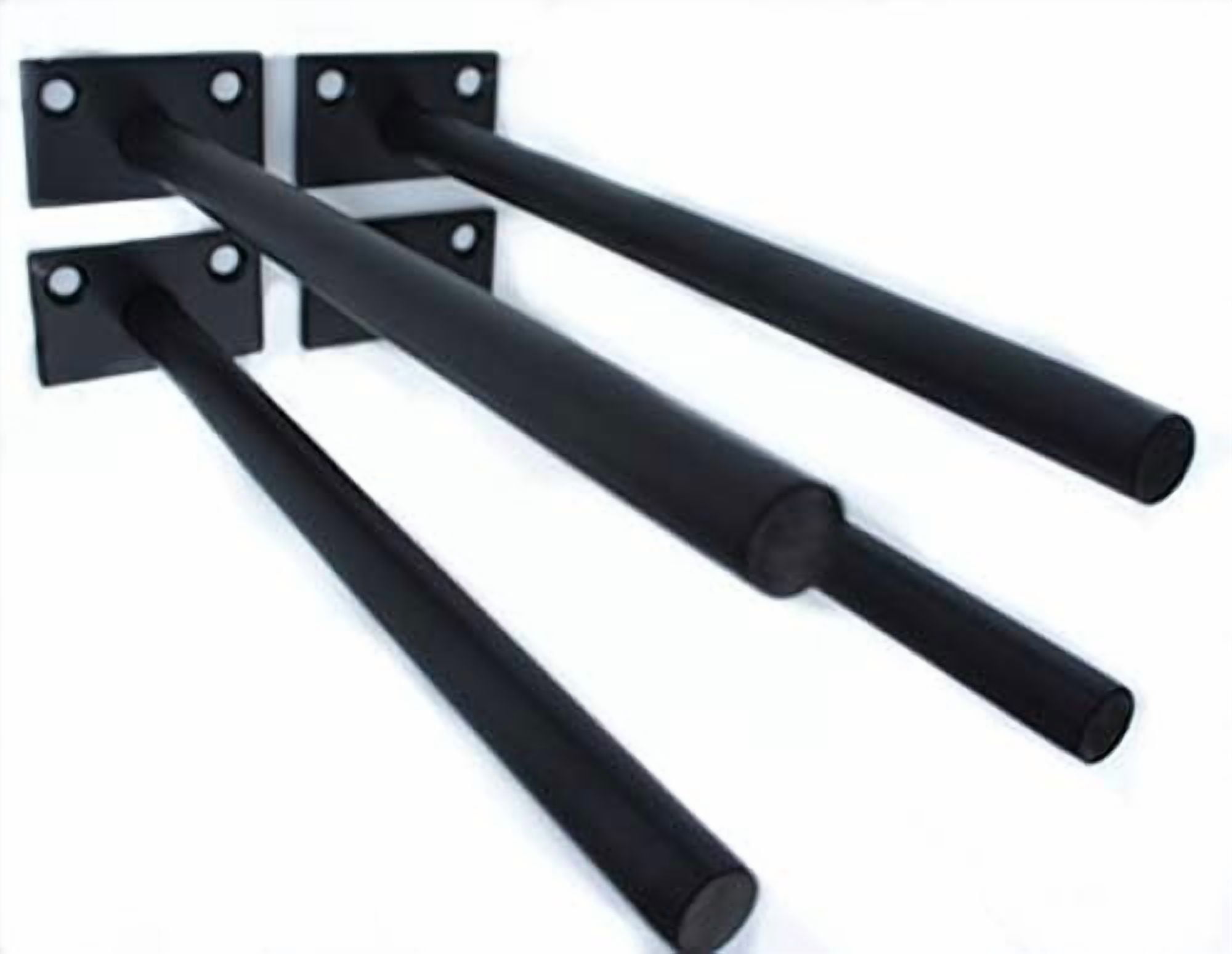 4 Pcs 10" Black Solid Steel Floating Shelf Bracket Blind Shelf Supports ...