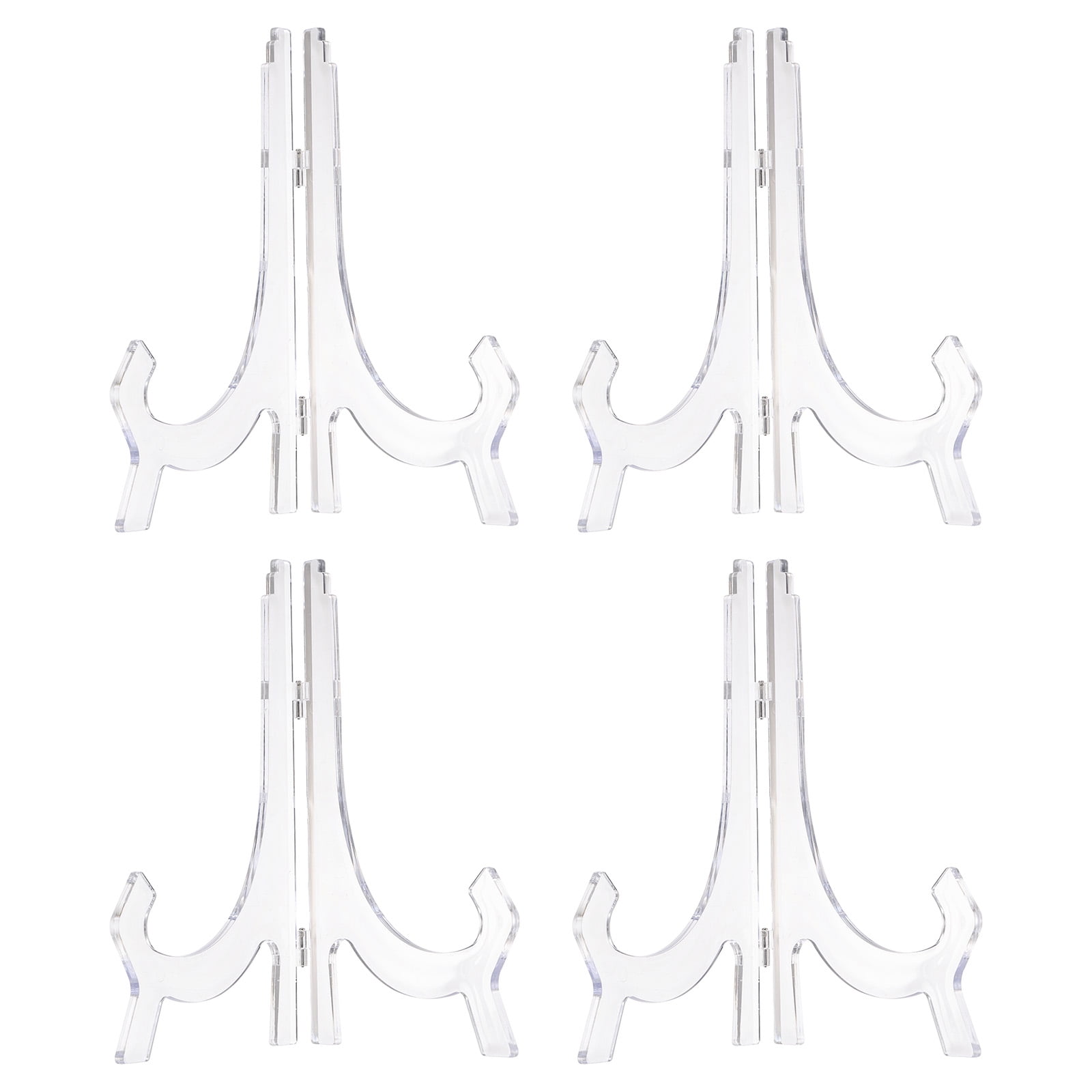 4 Pcs 10" Acrylic Easel Display Stand, Folding Plate Display Stands ...