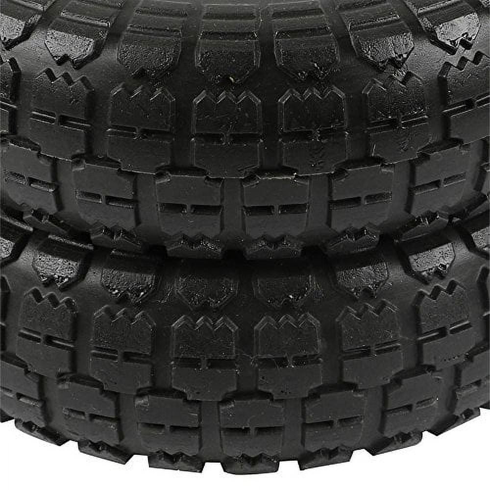 4 Pcs 10-Inch Solid Rubber Tyre Wheels for Garden Utility Wagon Cart ...