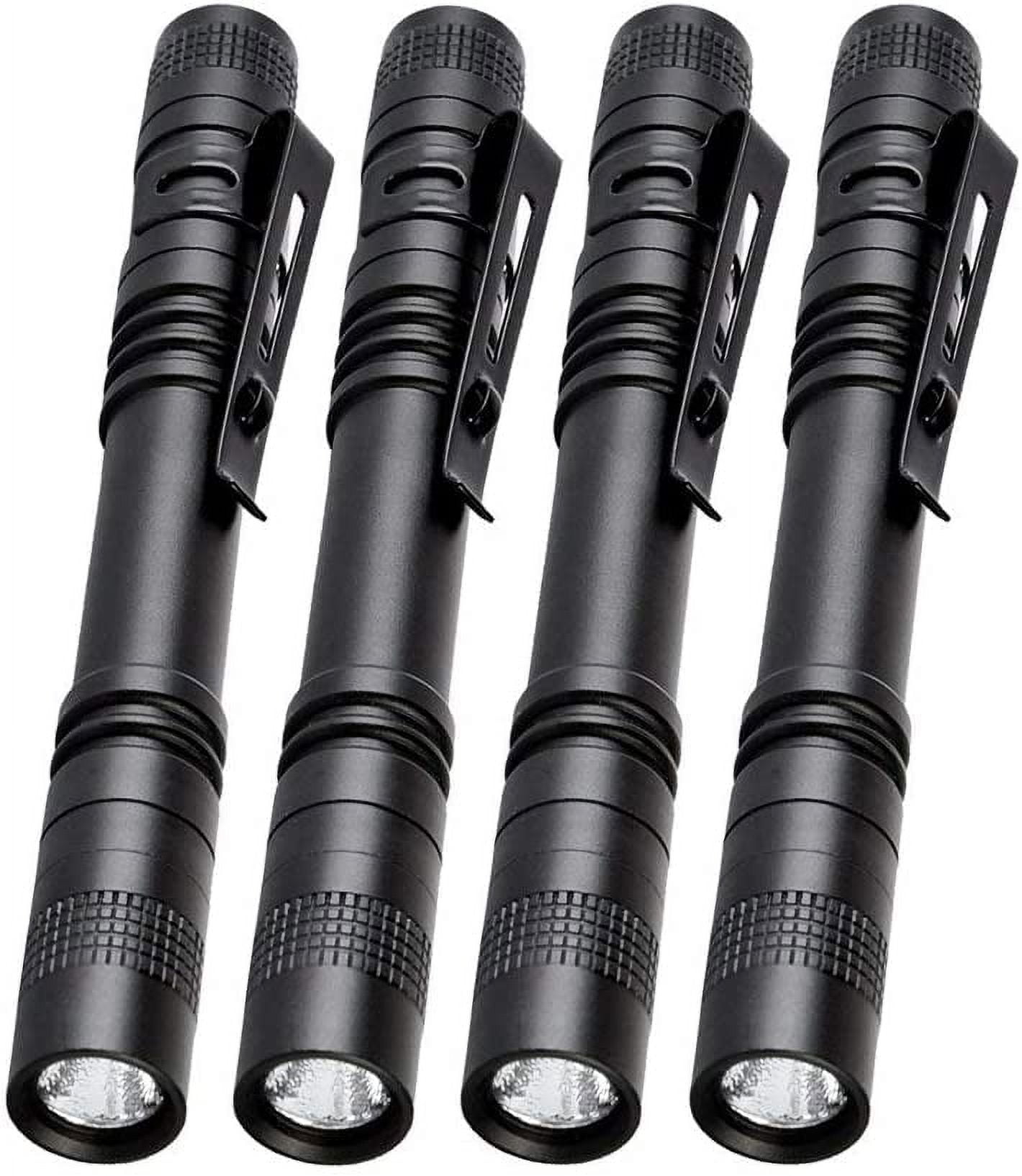 4 Pcs 1000LM LED Penlight Flashlights - Tactical Torch with Clip ...