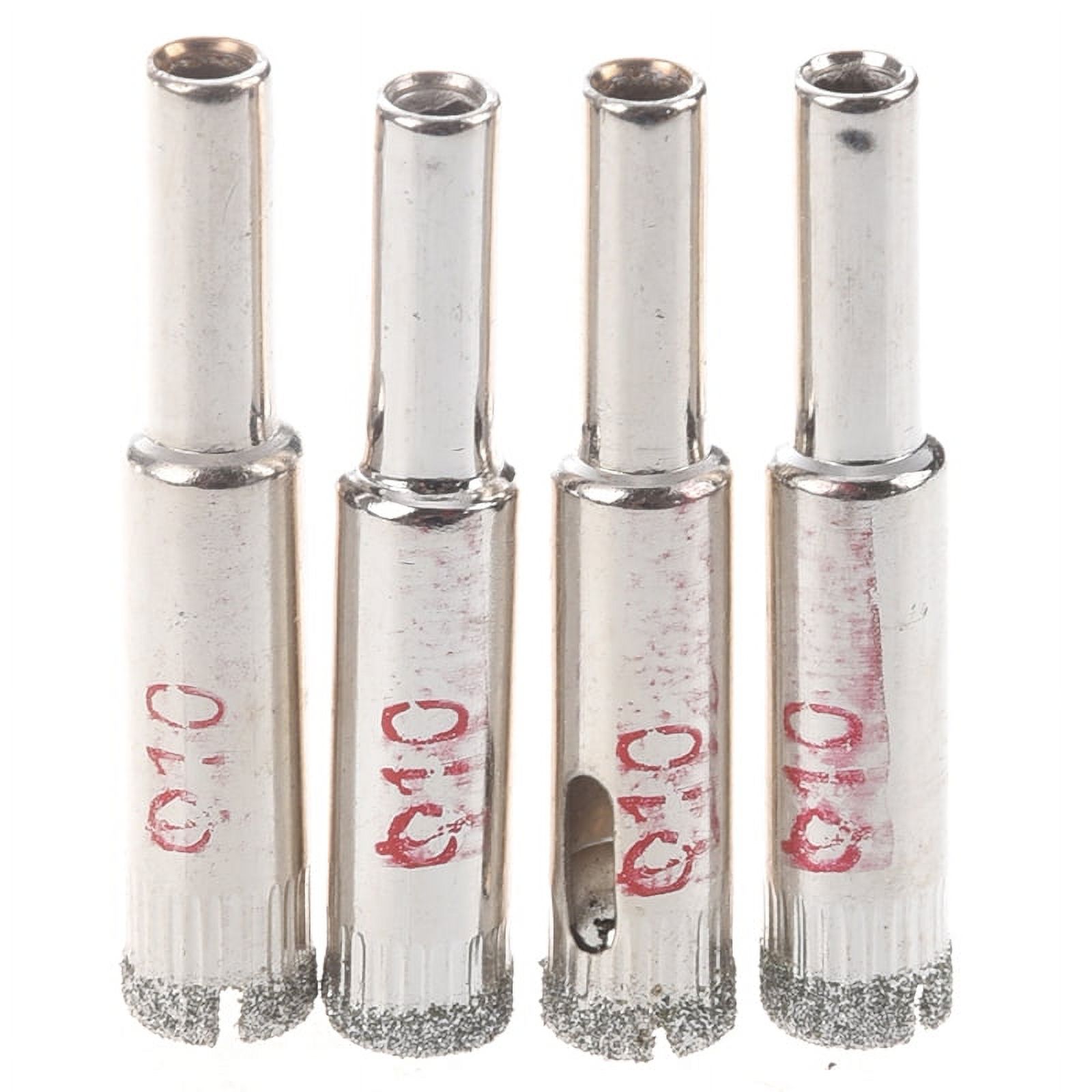 4 Pcs 10mm Dia Diamond Coated Drill Bit Marble Tile Glass Cutting Tool ...