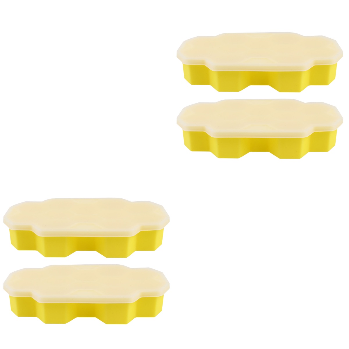 4 Pcs 12 Grids Honeycomb Shape Ice Making Mold Kitchen Ice Box Mold ...