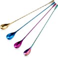 4 Pcs 12 Inch Cocktail Spoon Coffee Spoons Bar Stirring Spoon Long ...