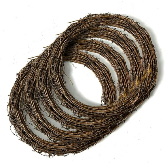 4 Pcs 12 Inch Natural Grapevine Wreaths, Vine Branch Wreath, Rattan ...