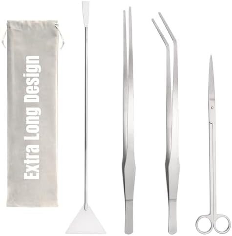 4 Pcs 15 Inch Long Aquarium Aquascape Tools, Stainless Steel ...