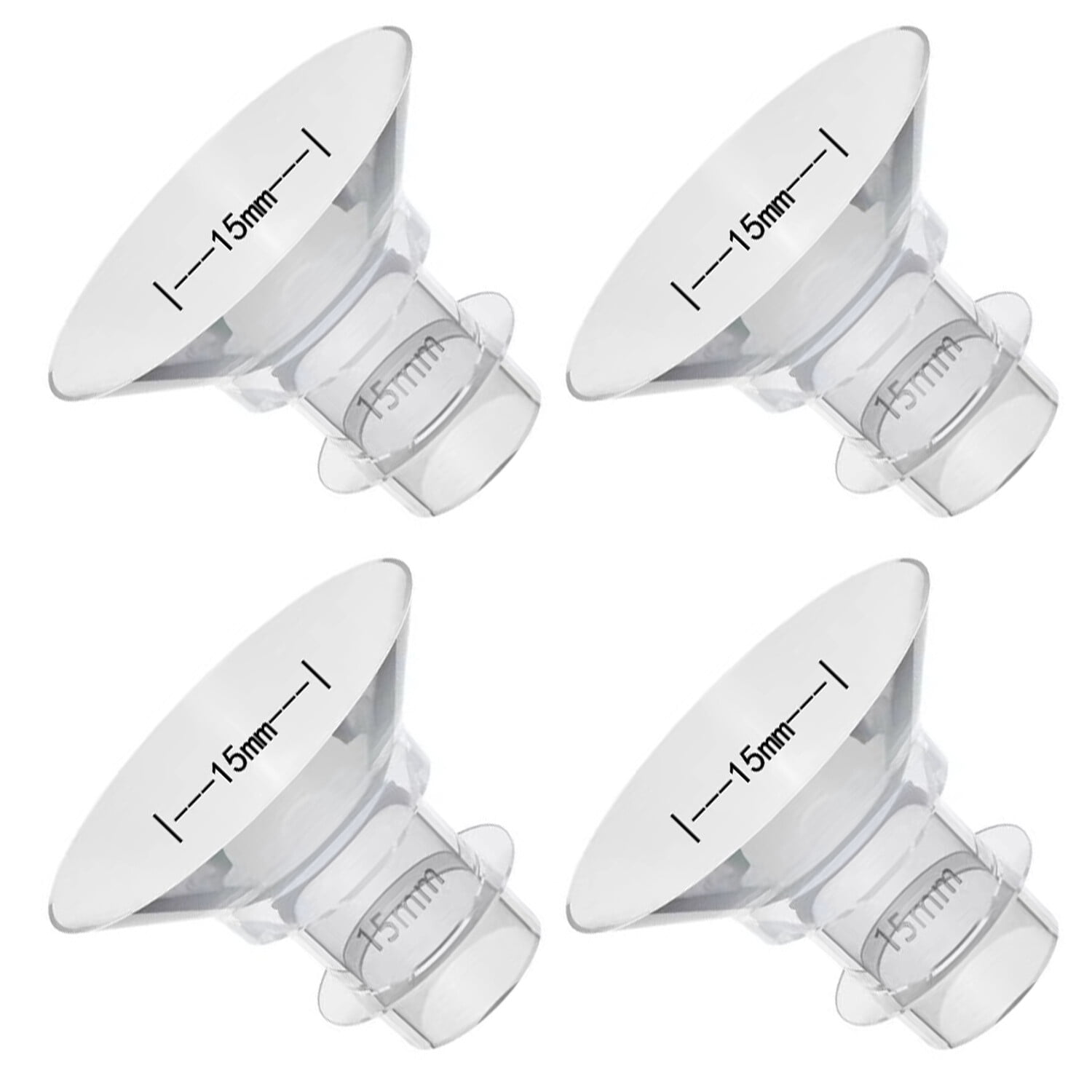 4 Pcs 15mm Breast Pump Flange Inserts Sizing Kit Compatible with Breast ...