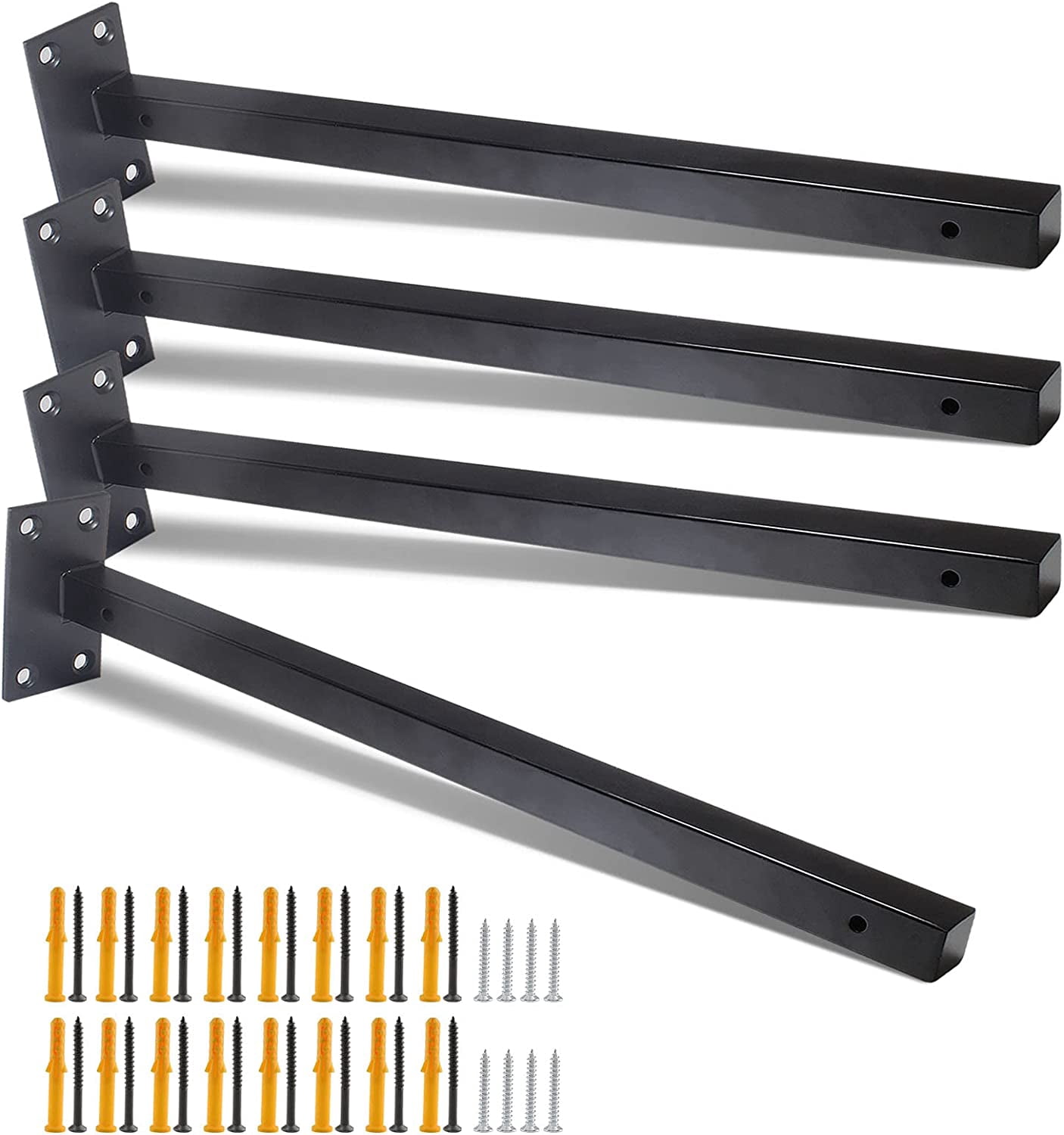 4 Pcs 16 Inch Floating Shelf Bracket Heavy Duty Blind Shelf Supports ...