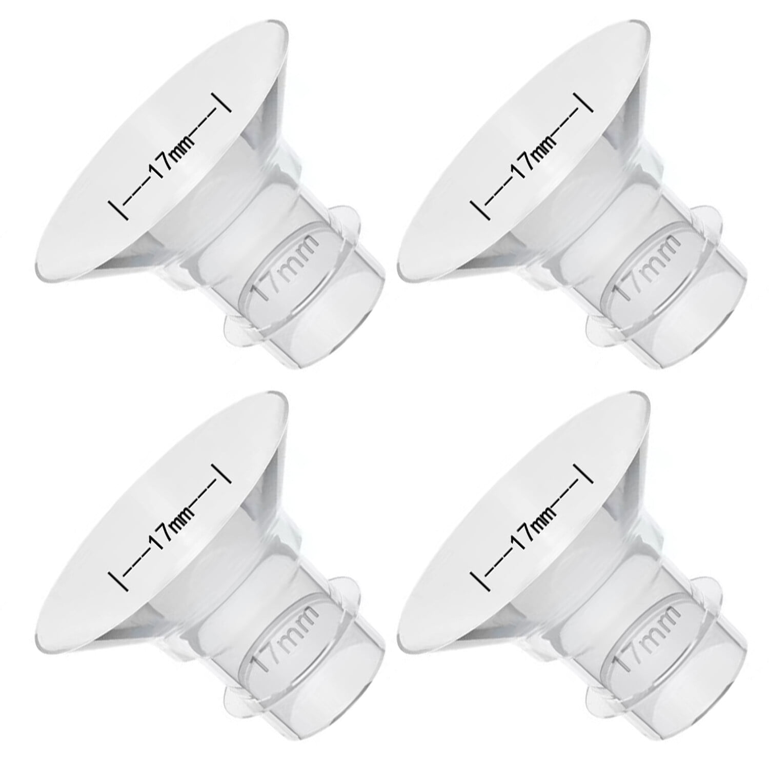 4 Pcs 17mm Breast Pump Flange Inserts Sizing Kit Compatible with Breast ...