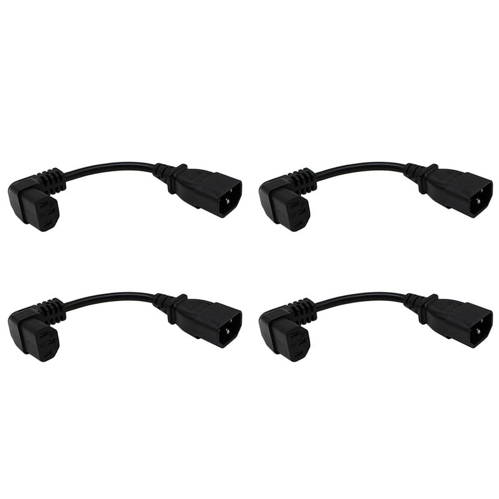4 Pcs 18cm Iec 320 90 Degree C13 3 Pin Female To C14 3 Pin Male Pdu