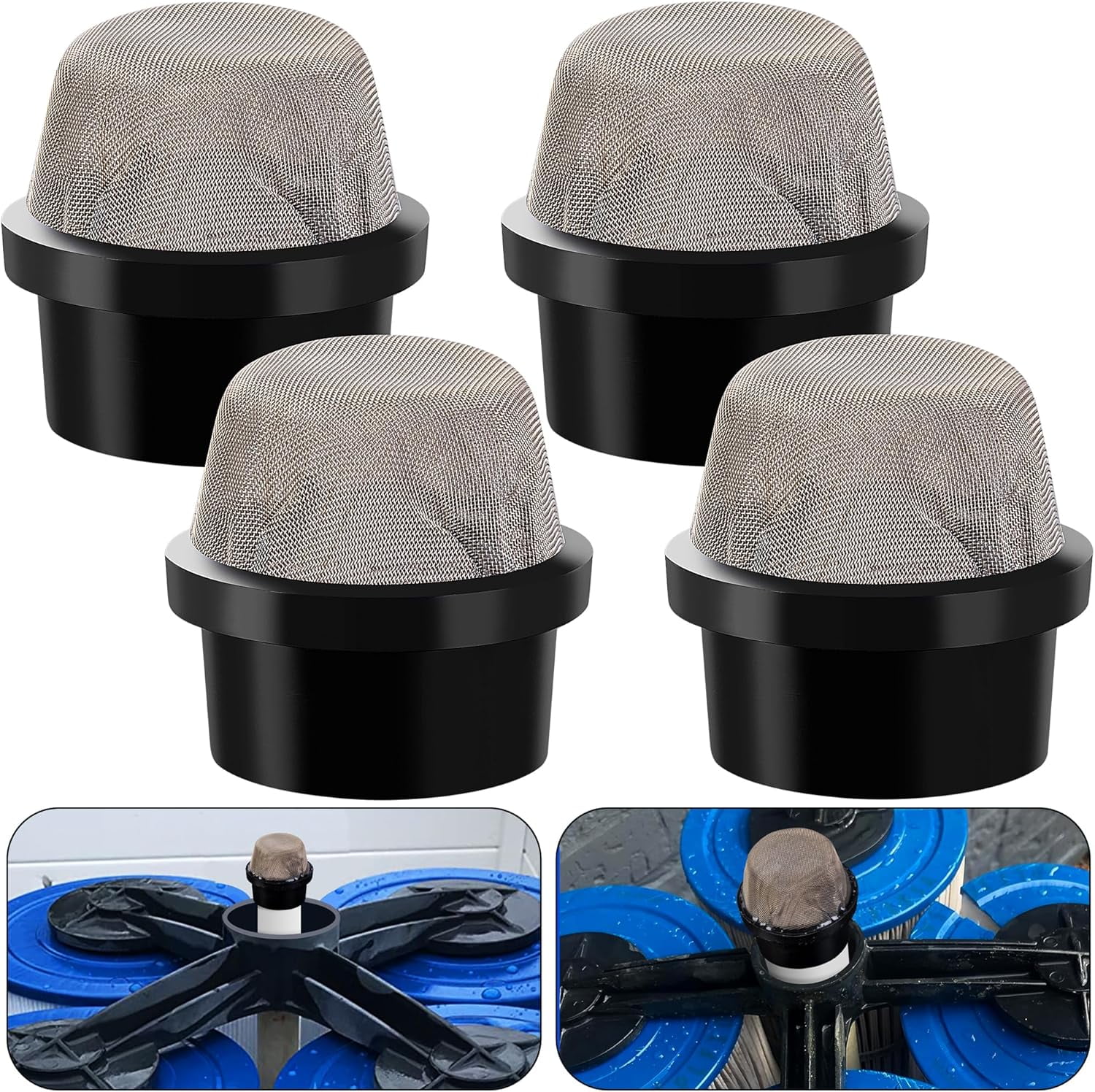 4 Pcs 190106Z Air Bleeder Screen Cap- Stainless Steel Screen Filter Cap ...