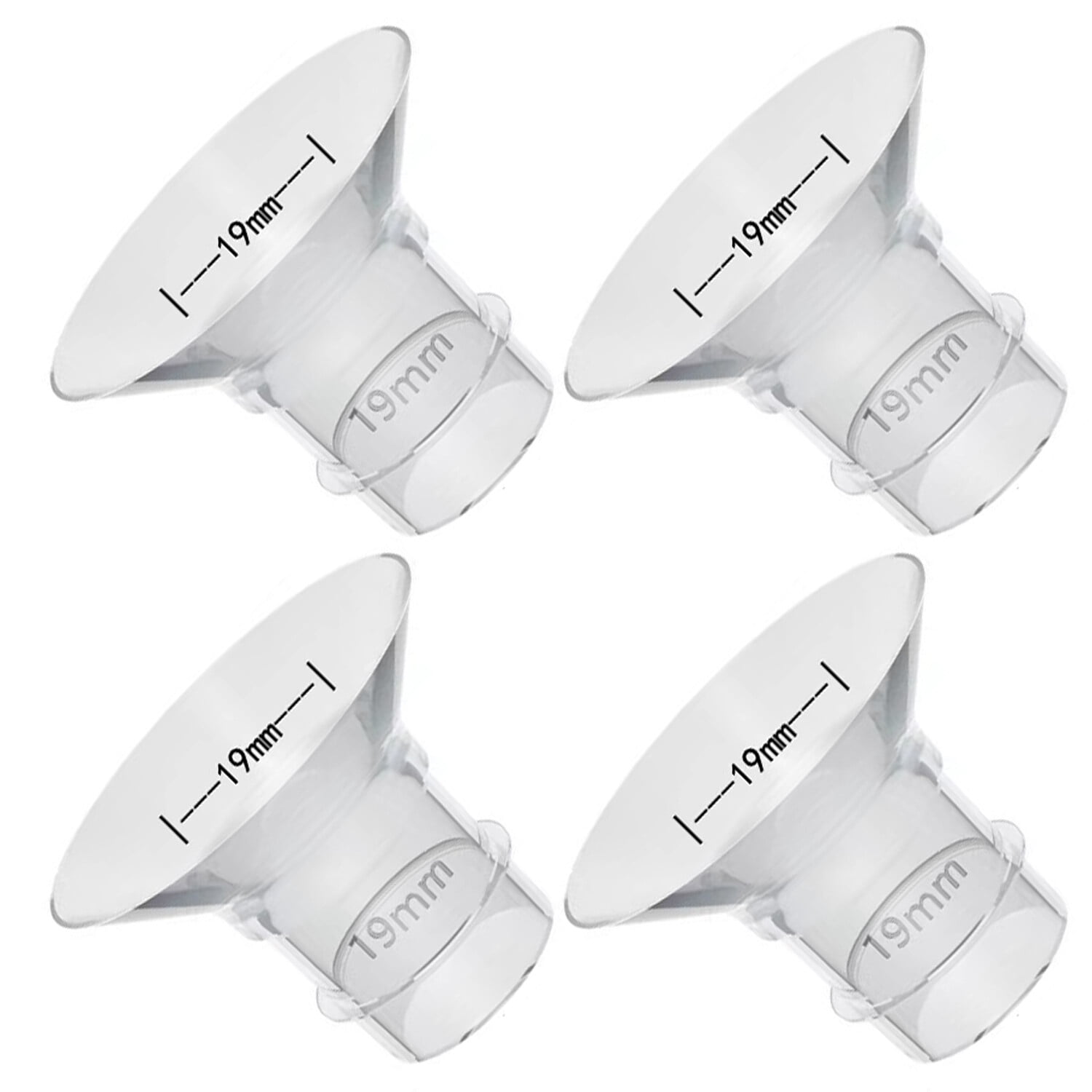 4 Pcs 19mm Breast Pump Flange Inserts Sizing Kit Compatible with Breast ...