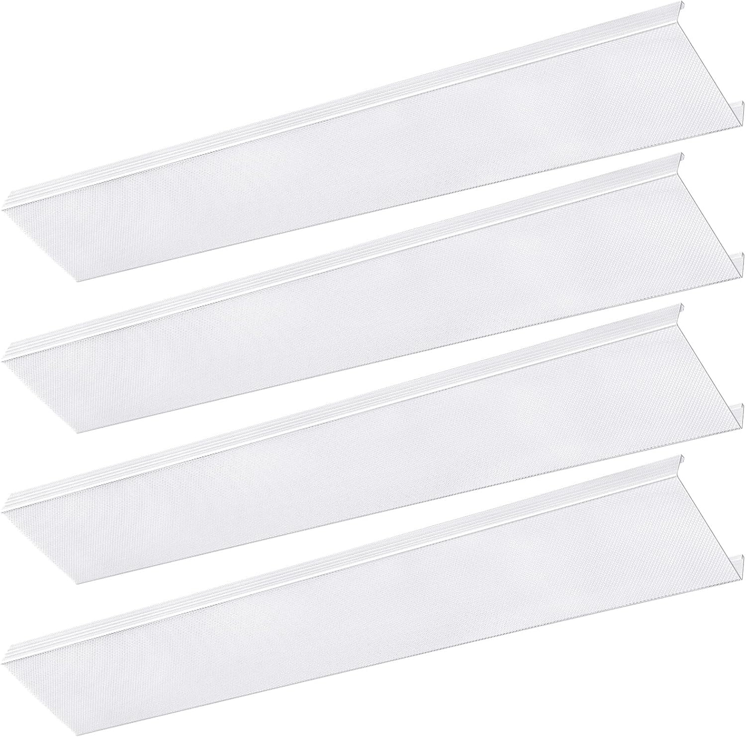 4 Pcs 2 Bulb Wraparound Ceiling Light Lens Replacement 48" Fluorescent ...