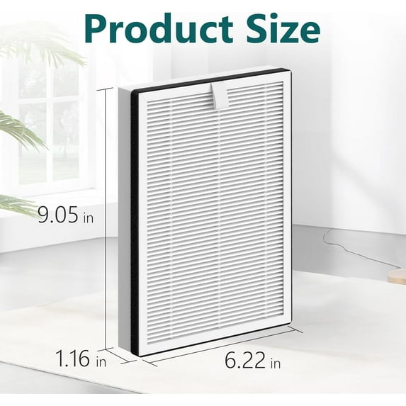 4 Pcs/ 2 Sets HEPA/Carbon Replacement Filter for NuWave OxyPure ...