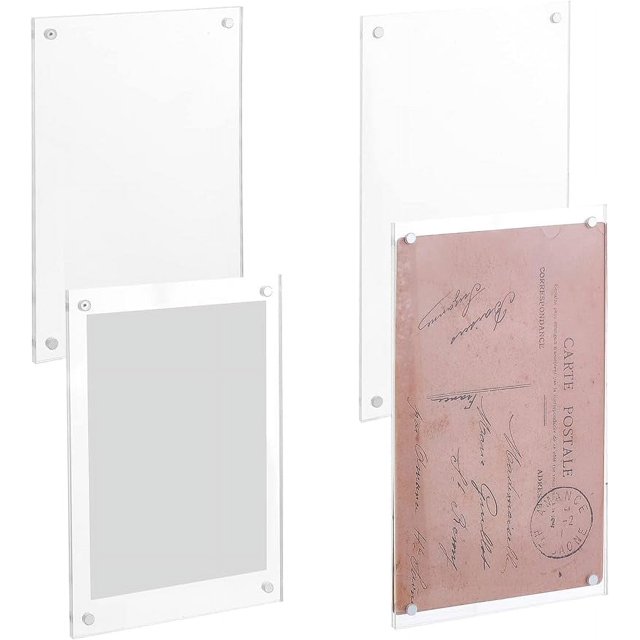 4 Pcs 2 Sizes Acrylic Desk Name Plate Personalized Clear Wall Name ...