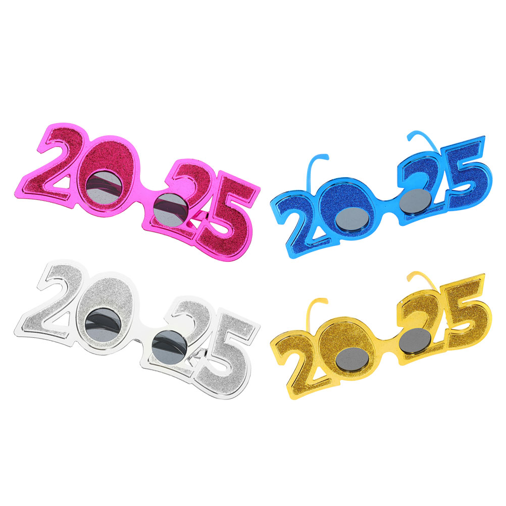 4 Pcs 2025 Glasses Sunglasses Party Props New Year Party Photo Props 2025 Eyeglasses 2025 ...