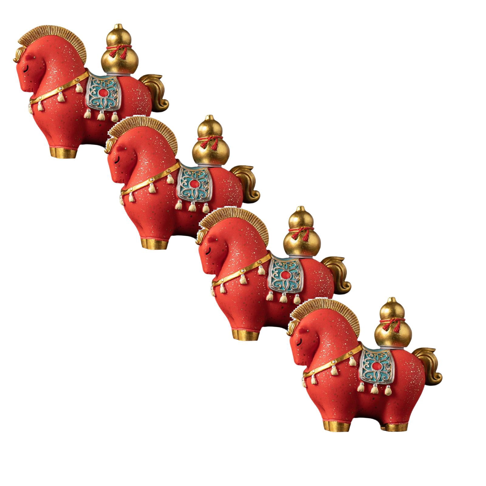 4 Pcs!! 2026 Mascot, Pony Figurine - Festive New Year Decoration ...