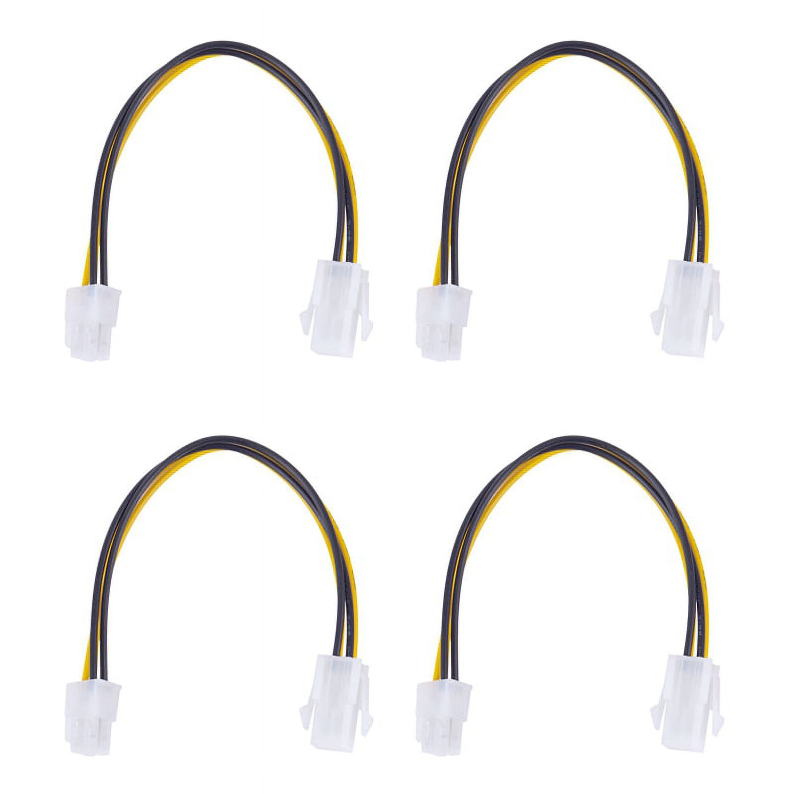 4 Pcs 20CM/8Inch 12V 4 Pin Male to 4 Pin P4 Female CPU Power Supply ...