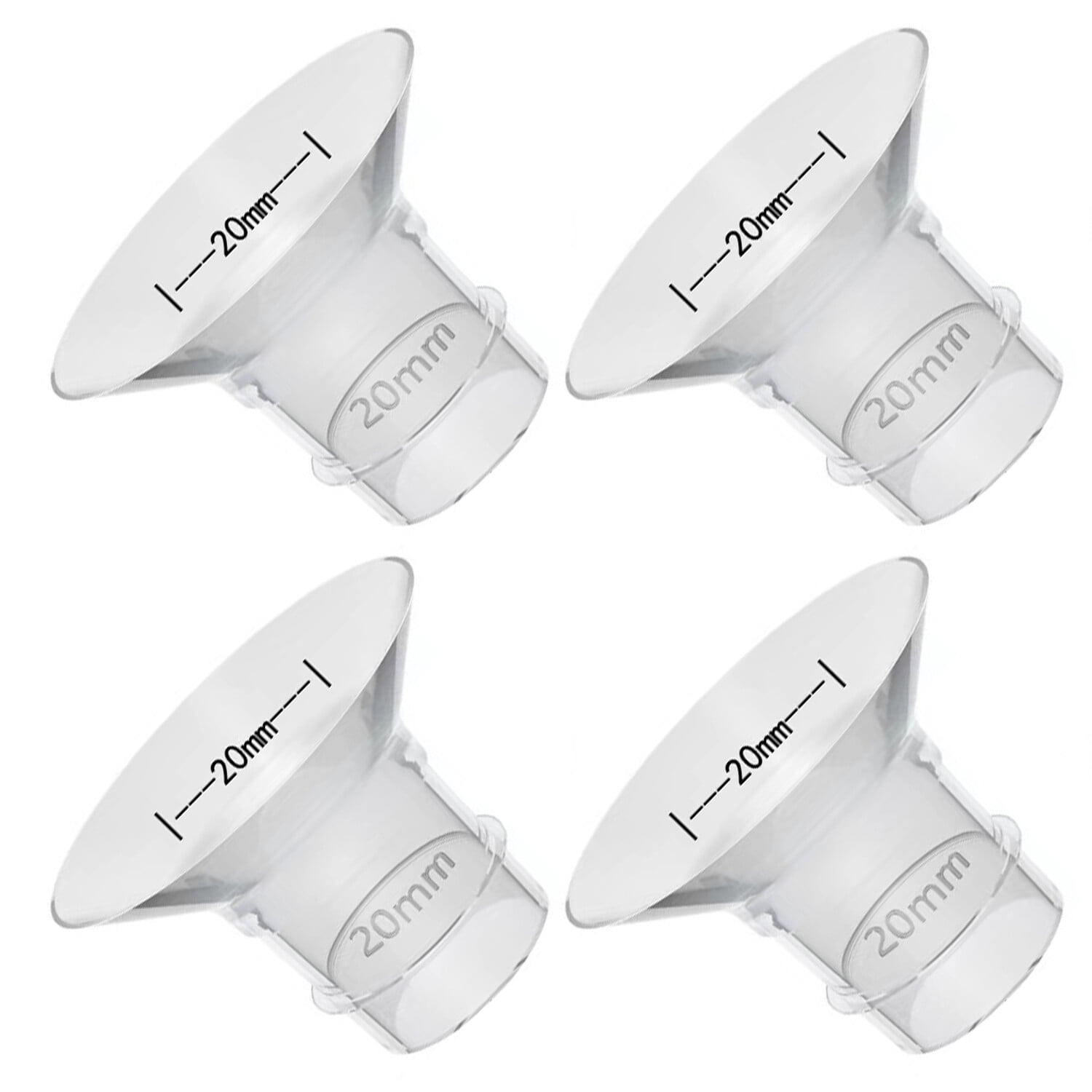 4 Pcs 20mm Breast Pump Flange Inserts Sizing Kit Compatible with Breast ...