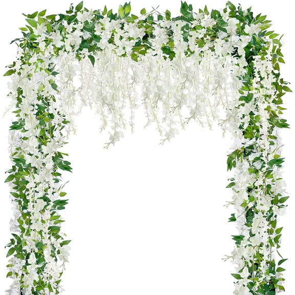 Artificial Morning Glory & Violet Vine Garland 30.3 X 7.9 inch Flower ...