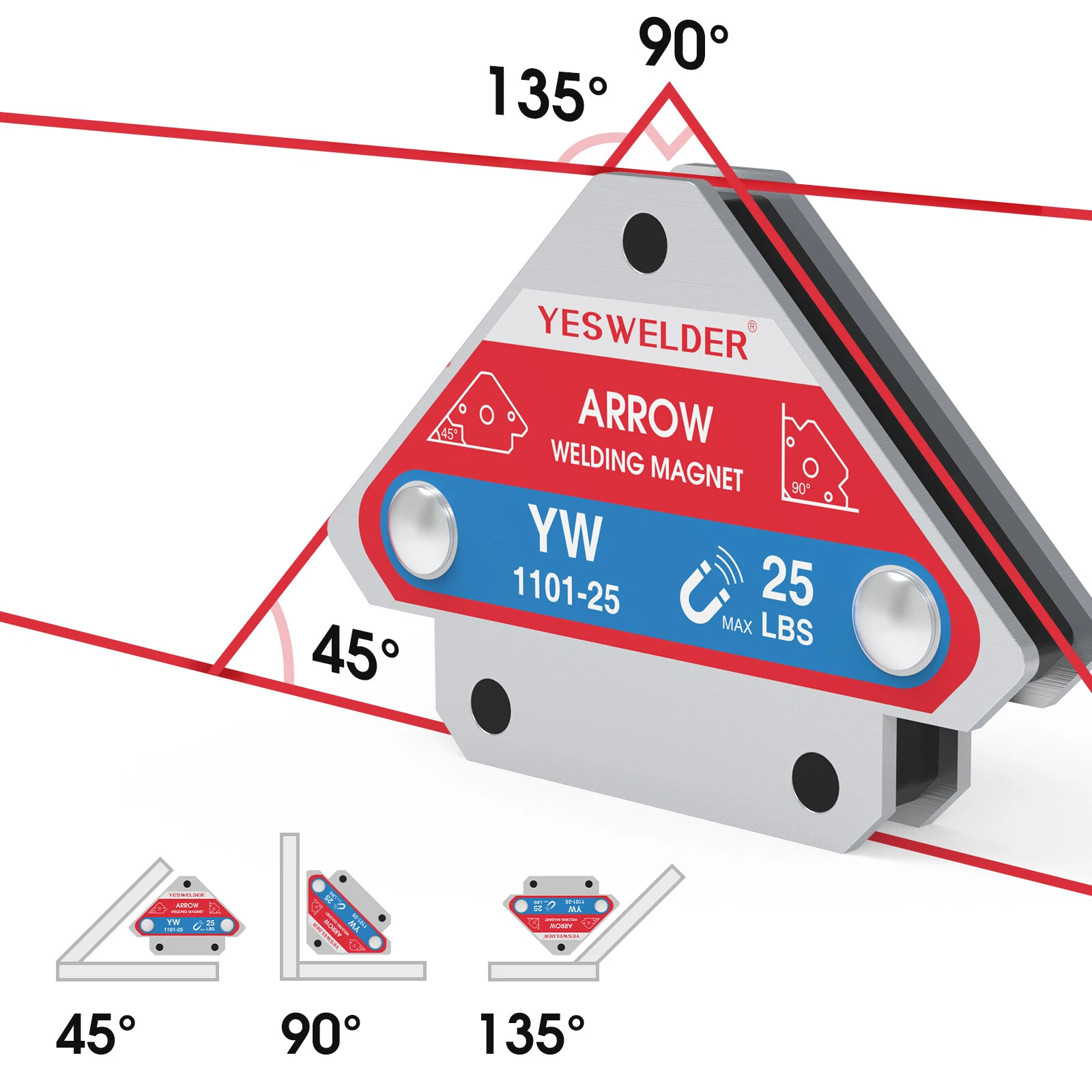 4 Pcs 25 Lb Arrow Welding Magnet/ Magnetic Welding Holder - Walmart.com
