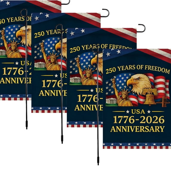 4 Pcs-250 Anniversary Flag 250 Years of Freedom Flag 1776-2026 ...