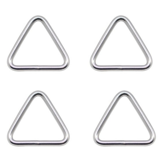 4 Pcs 3/16" x 1" Triangle Ring Formed Welded Clips Buckles, Stainless ...