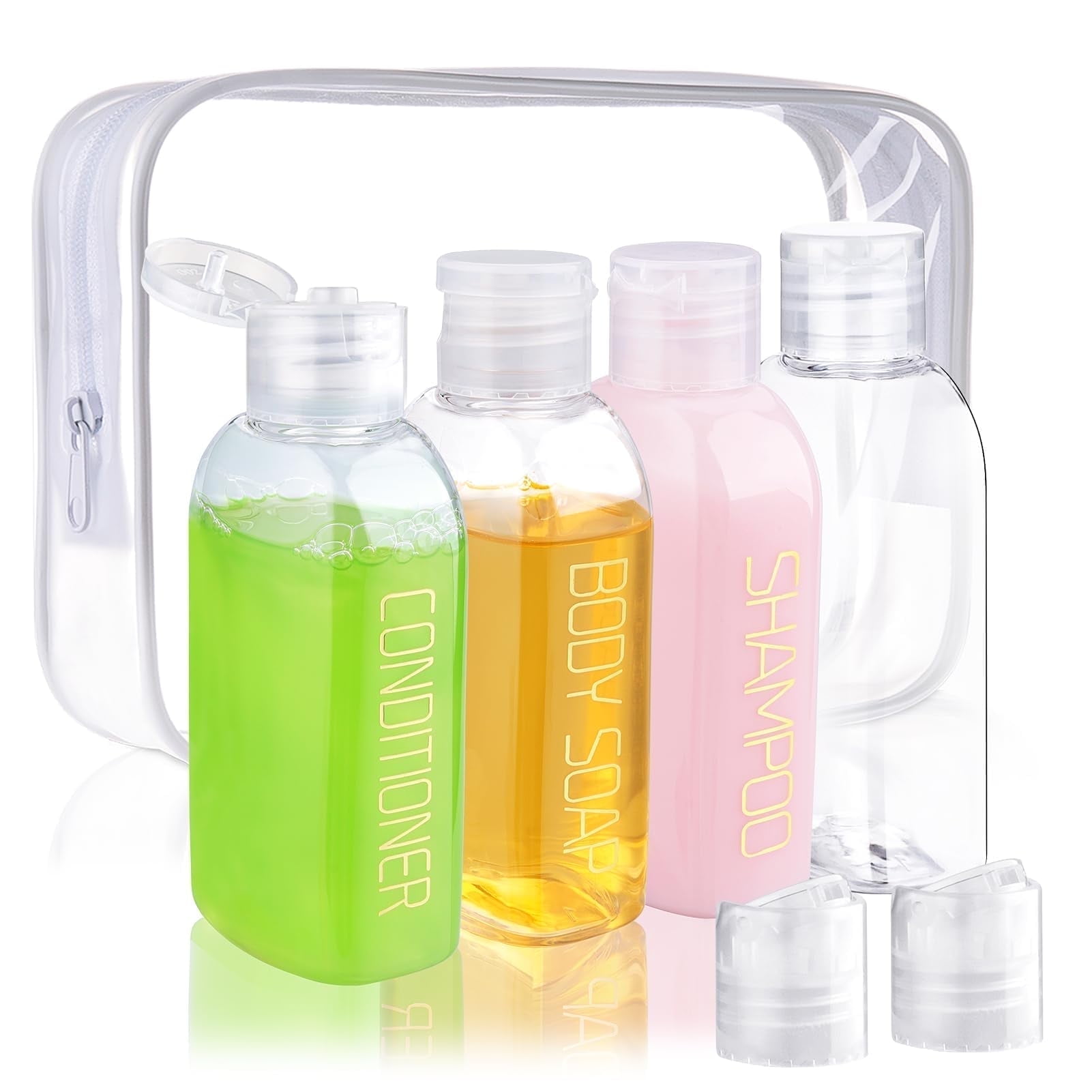 4 Pcs 3.4oz Travel Bottles ,TSA Approved size Containers for Toiletries ...