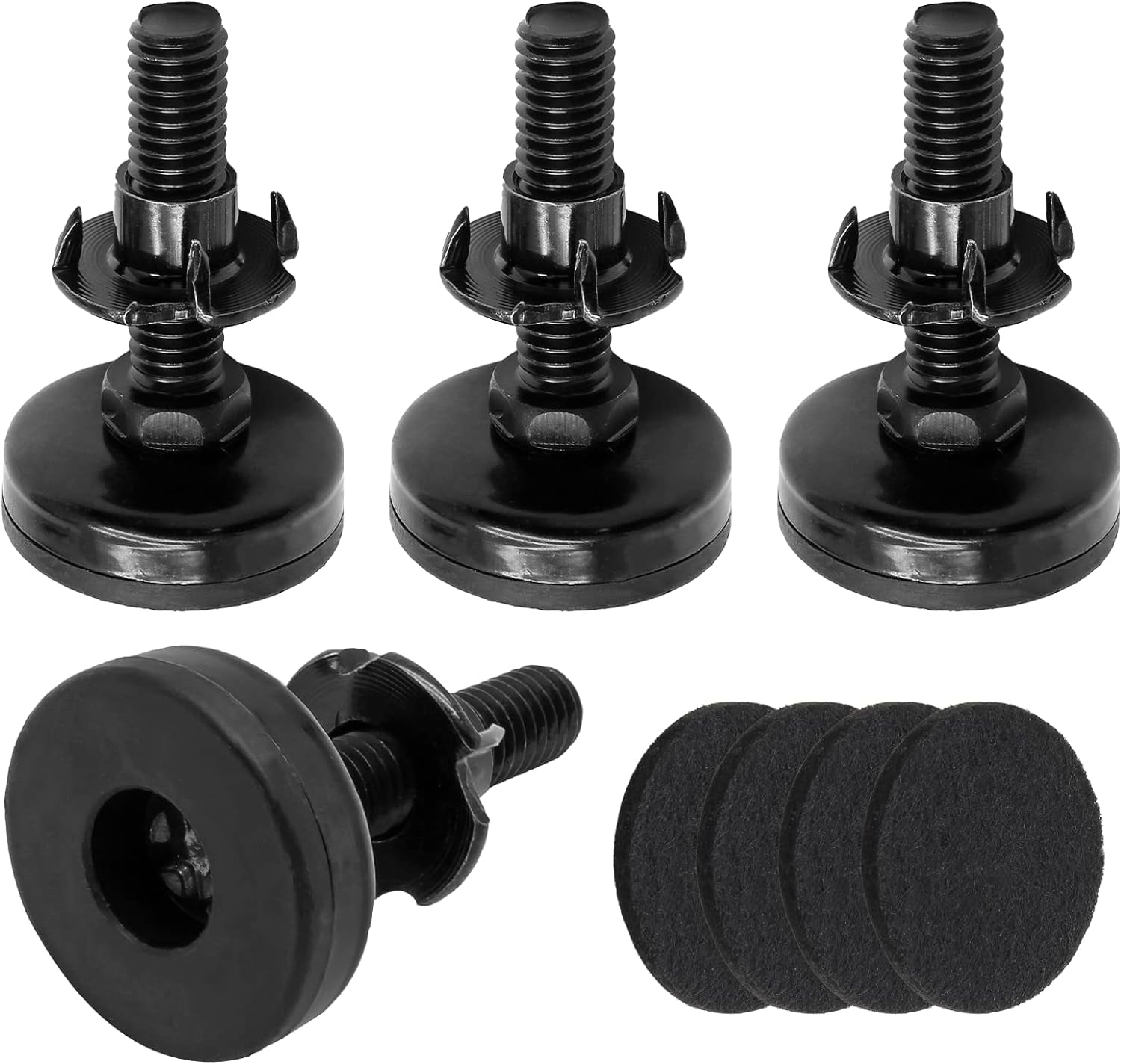 4 Pcs 3/8 inch-16 Thread Furniture Leveling Feet Heavy Duty, Adjustable ...