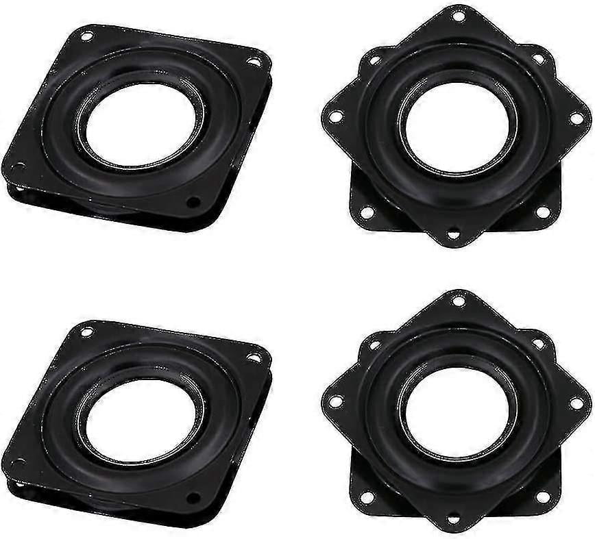 4 Pcs 3 Inch Square Rotating Swivel Plate,360 Turntable Swivel Plate ...