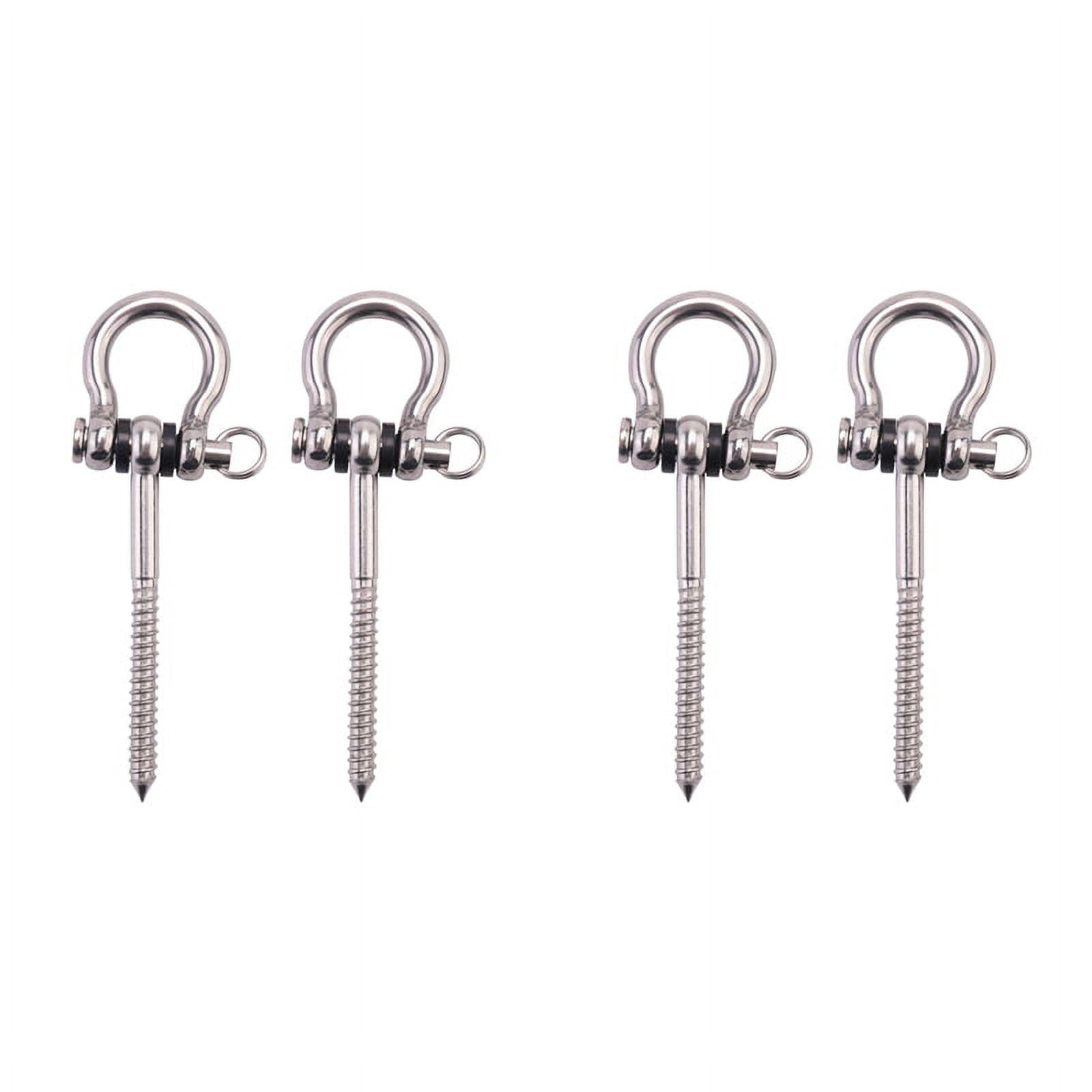 4 Pcs 304 Stainless Steel Screw Bracket Heavy Duty 180° Swing Hangers ...