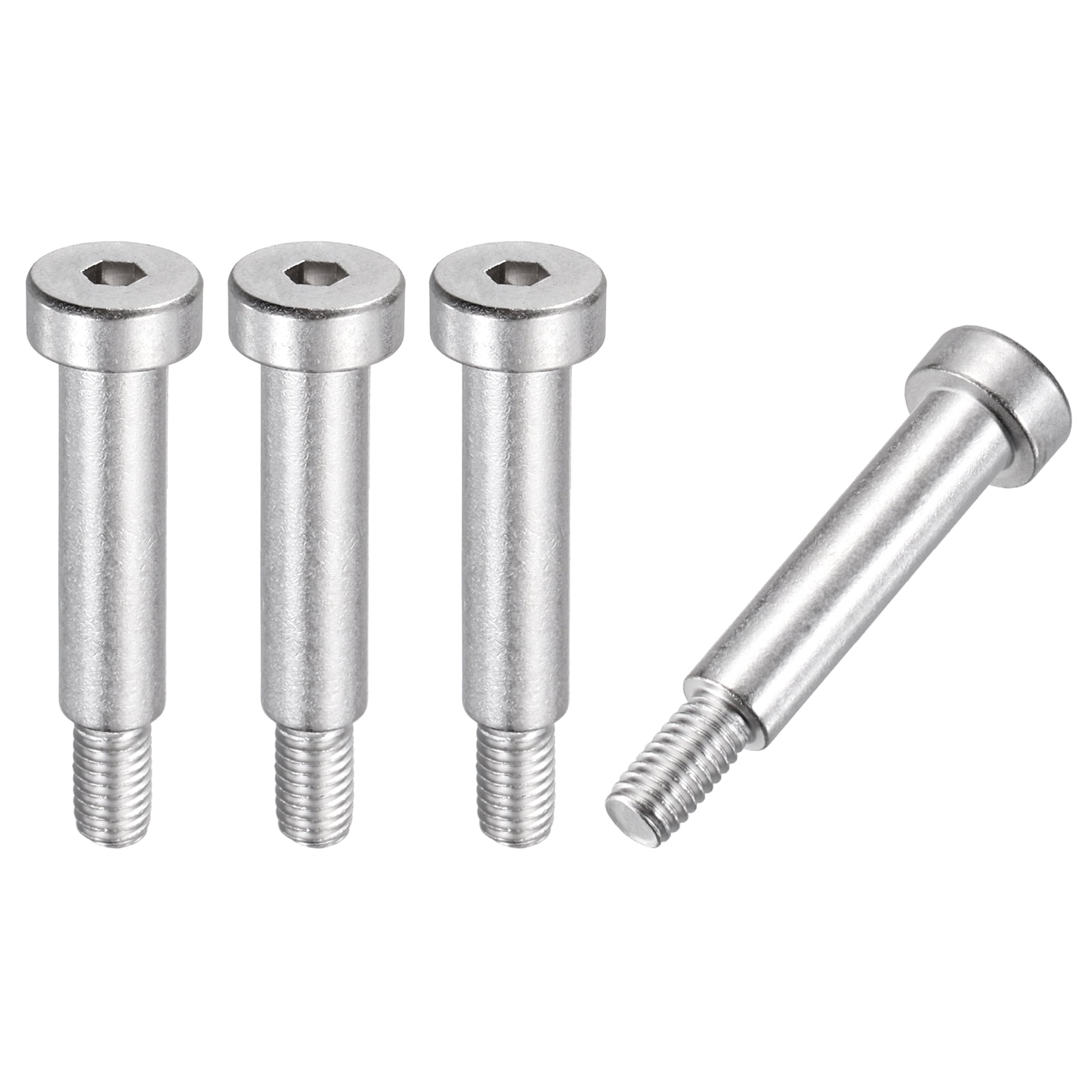 4 Pcs 304 Stainless Steel Shoulder Bolt 8mm Shoulder Dia 30mm Shoulder Length M6x1 Thread Hex ...