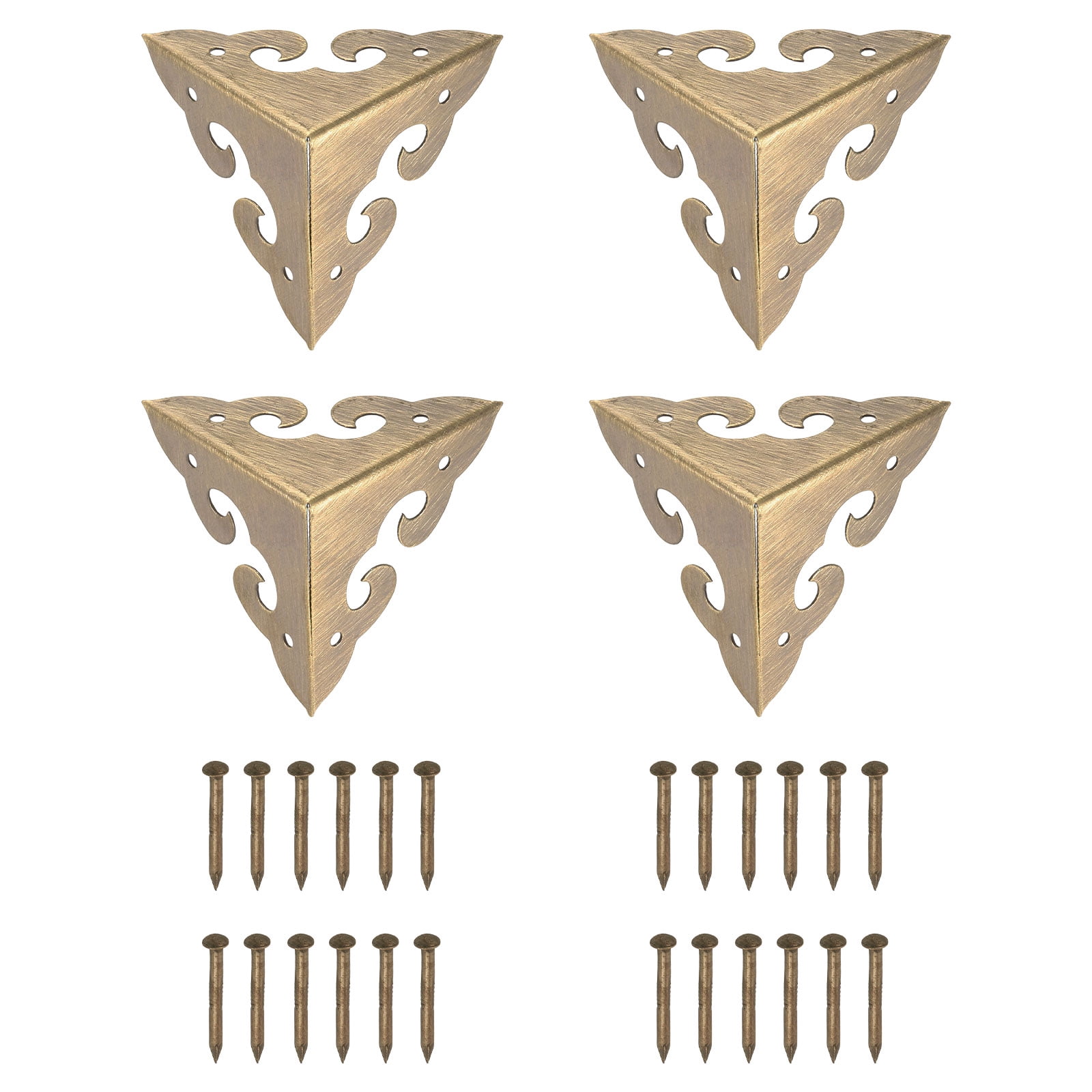 4 Pcs 35mm Decorative Box Corner Cover, Corner Protector, Bronze ...