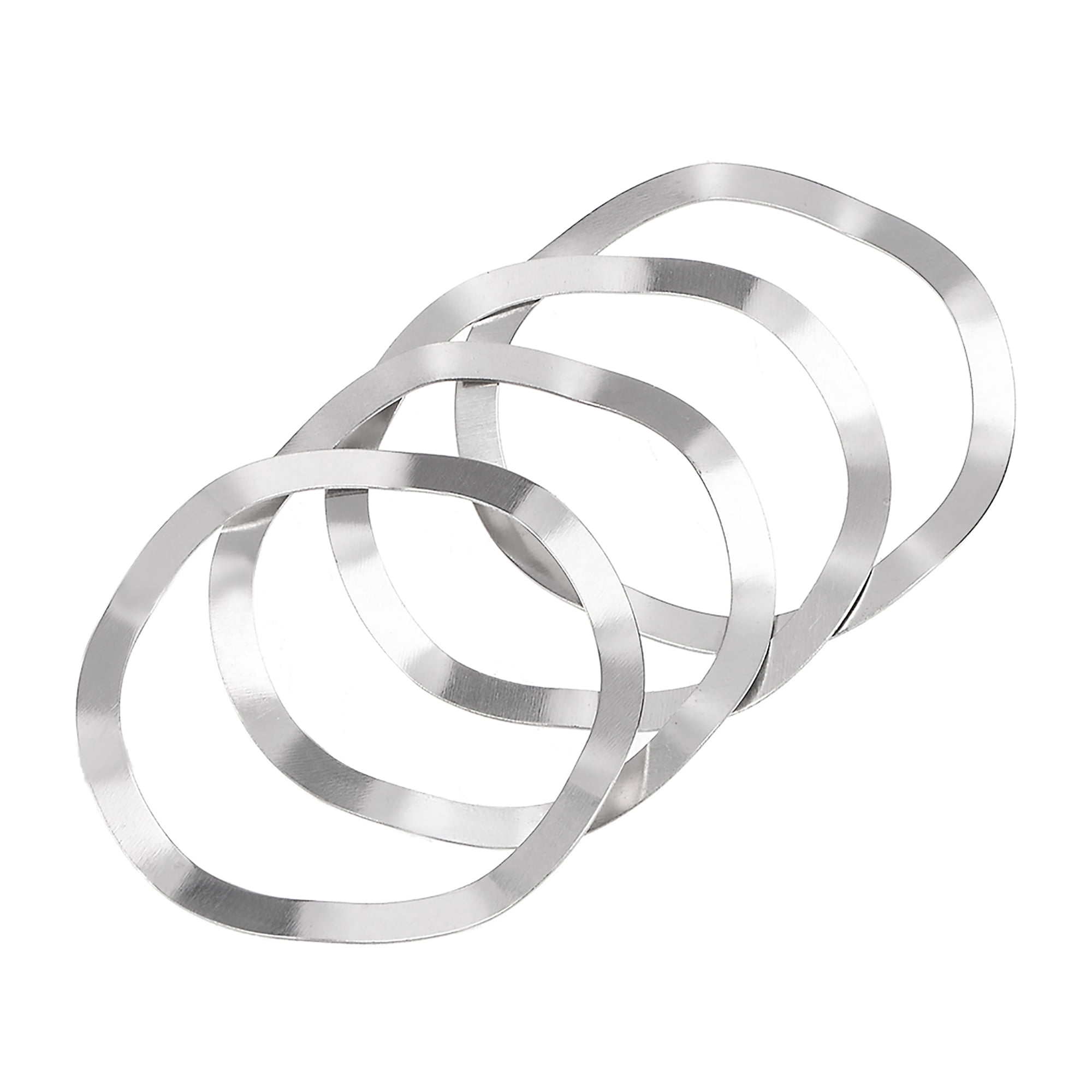 4 Pcs 39mm x 46mm x 0.5mm 304 Stainless Steel Wave Crinkle Spring ...