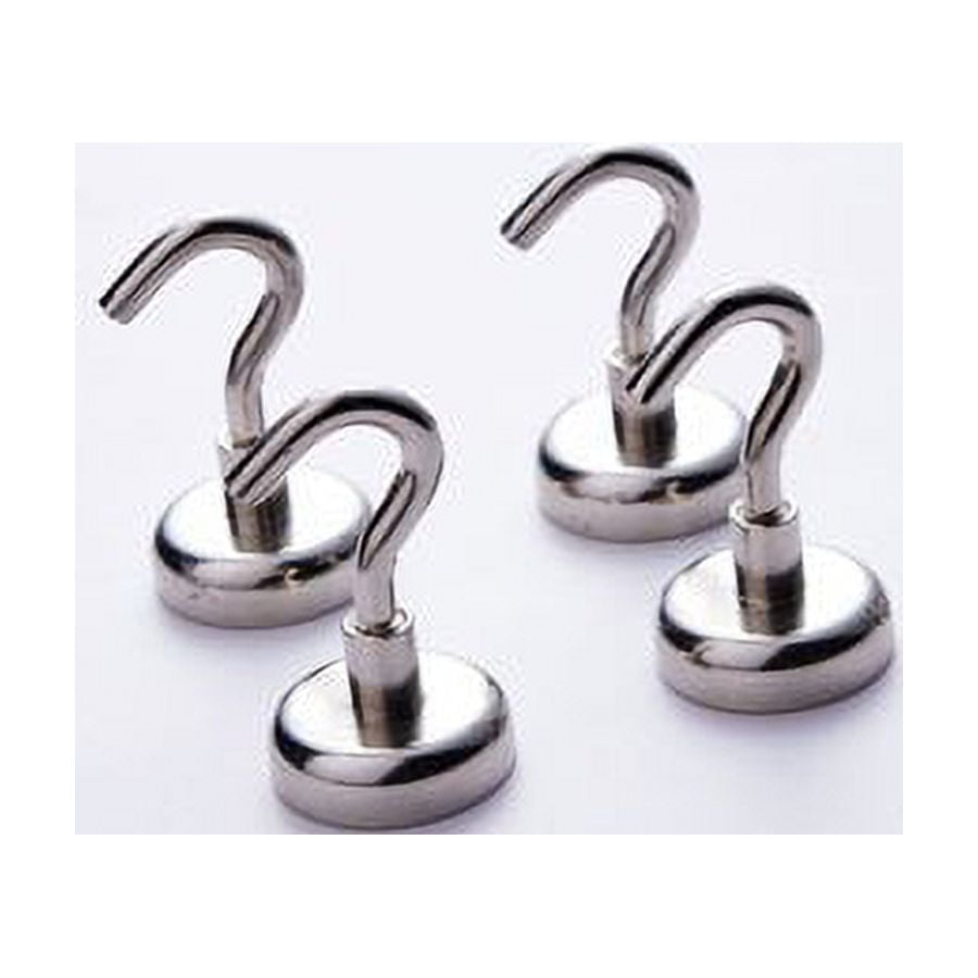 4 Pcs 4.5Lb Capacity Silver Heavy Duty Magnetic Hooks, Multipurpose ...