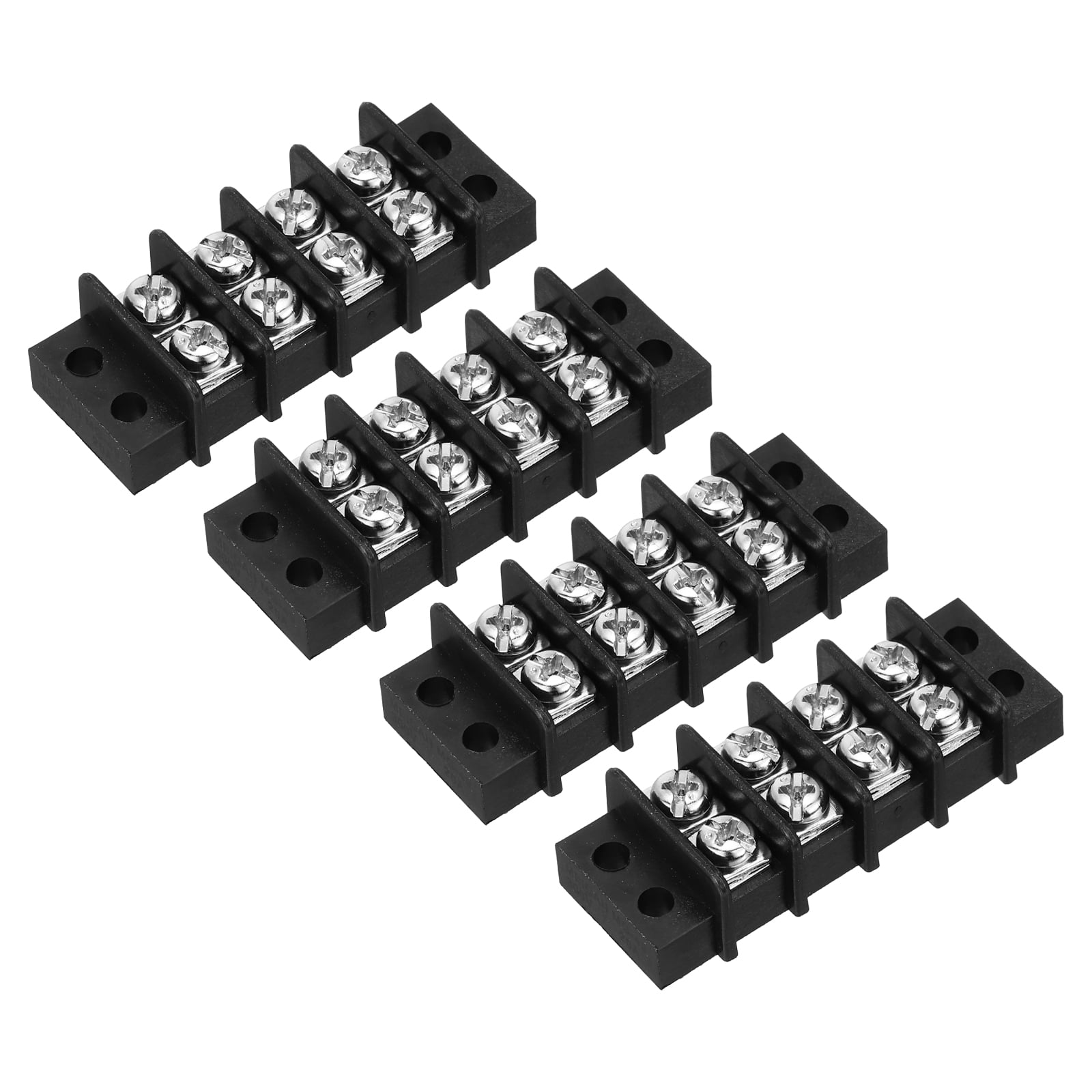4 Pcs 4 Positions Terminal Block 300V 20A 9.5mm Pitch Dual Rows 4 ...