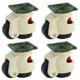 4 Pcs 40F Leveling Machine Caster, Top Plate Leveling Wheel with ...