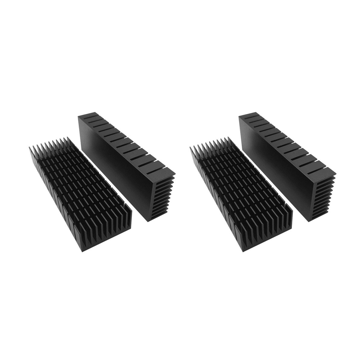 4 Pcs 40mm Heatsink Kit 120mm x 40mm x 20mm, Cooler Aluminum Heatsink ...