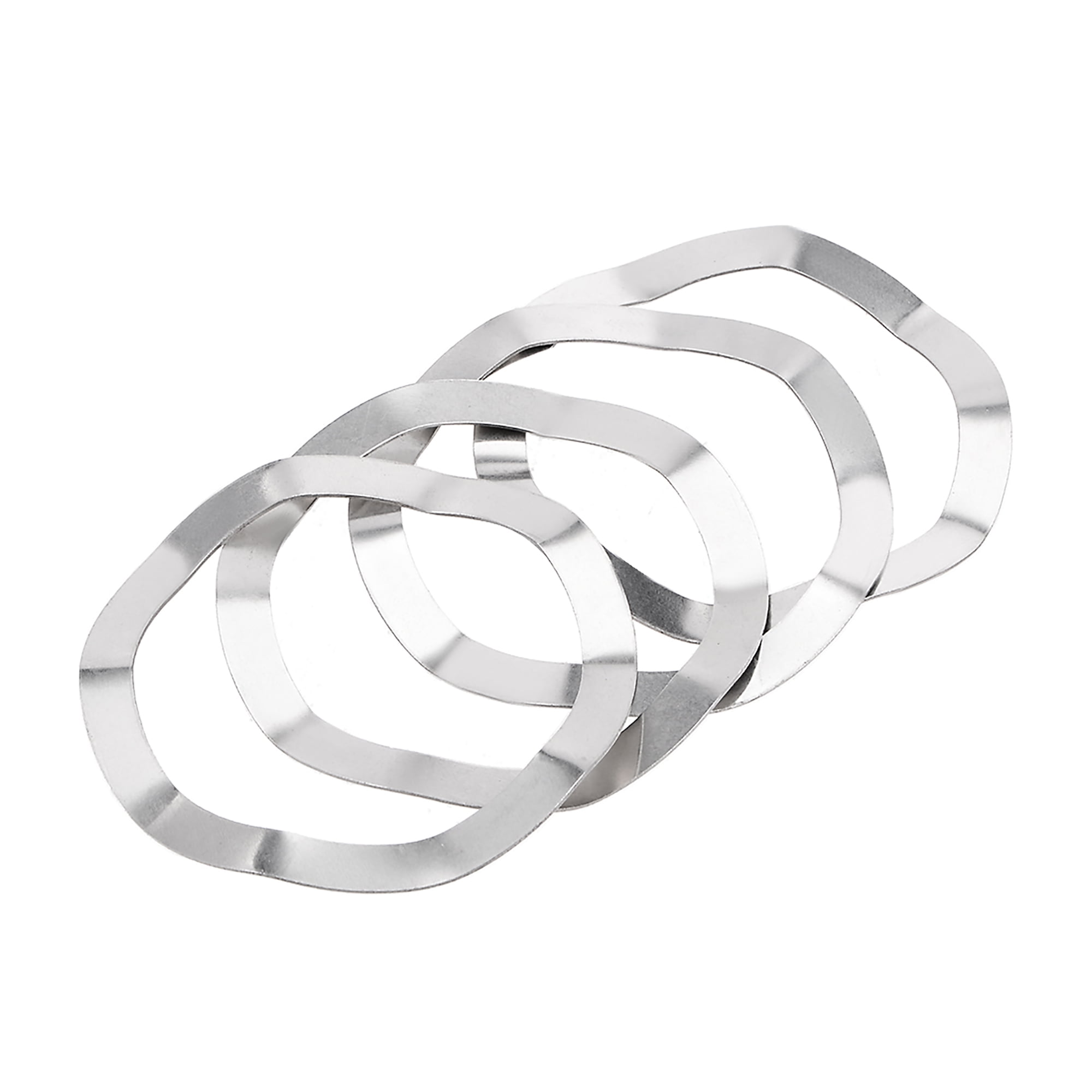 4 Pcs 41mm x 51mm x 0.5mm 304 Stainless Steel Wave Crinkle Spring ...