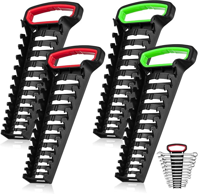 4 Pcs 48 Tool Gripper Wrench Organizer 5 x 11 In Plastic Wrench Rack ...