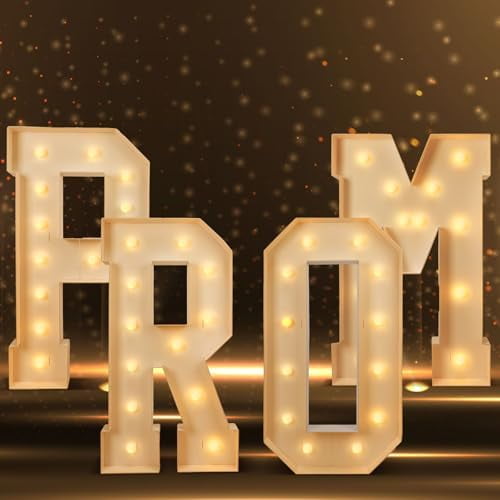 4 Pcs 4ft Graduation Decorations 2025 Prom Marquee Letter Lights Sign ...