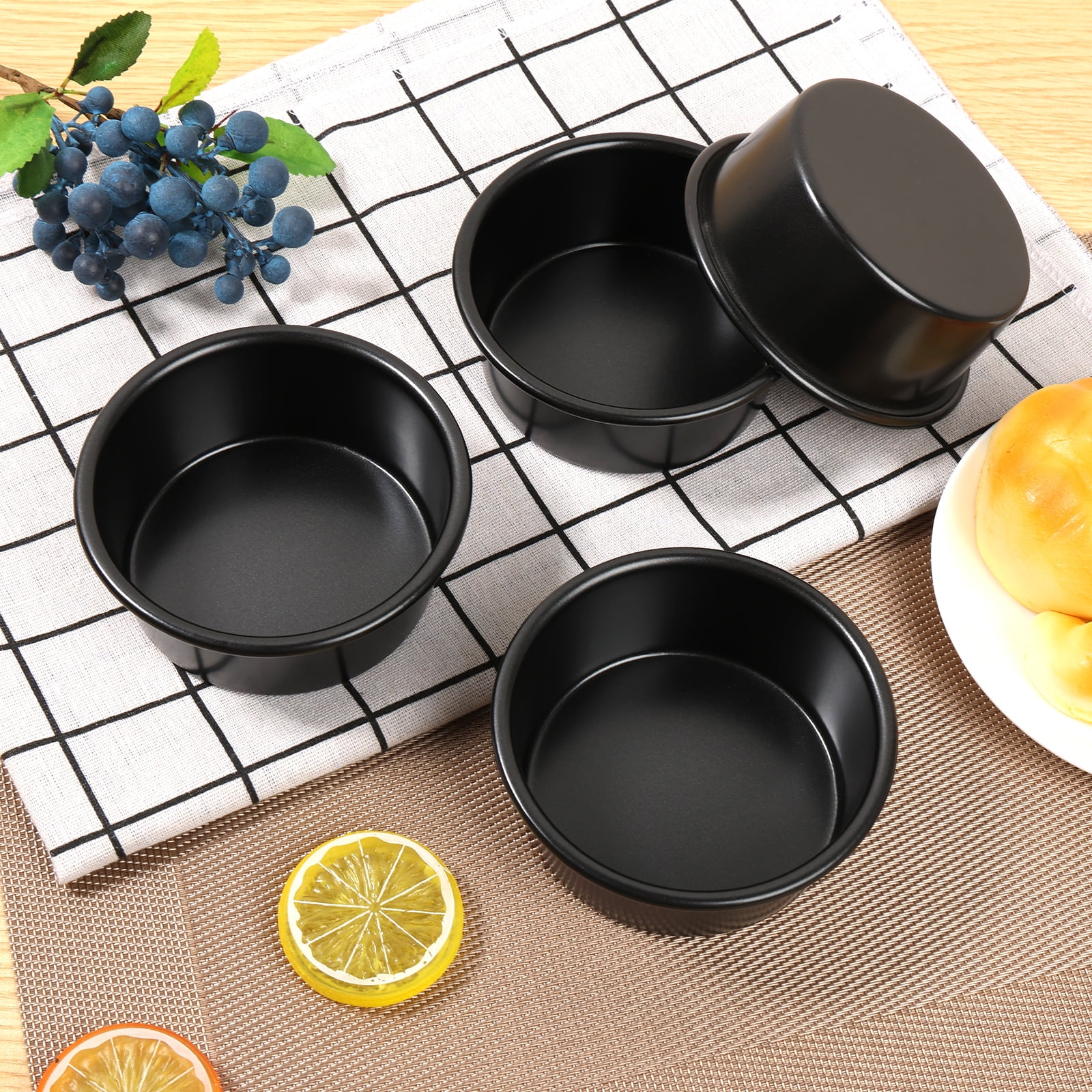 4 Pcs 4inch Cake Tin Nonstick Cake Pan Round Cake Mold Heat Resistant ...