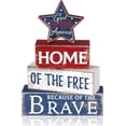 4 Pcs 4th of July Decorations Patriotic Memorial Day Table Sign ...