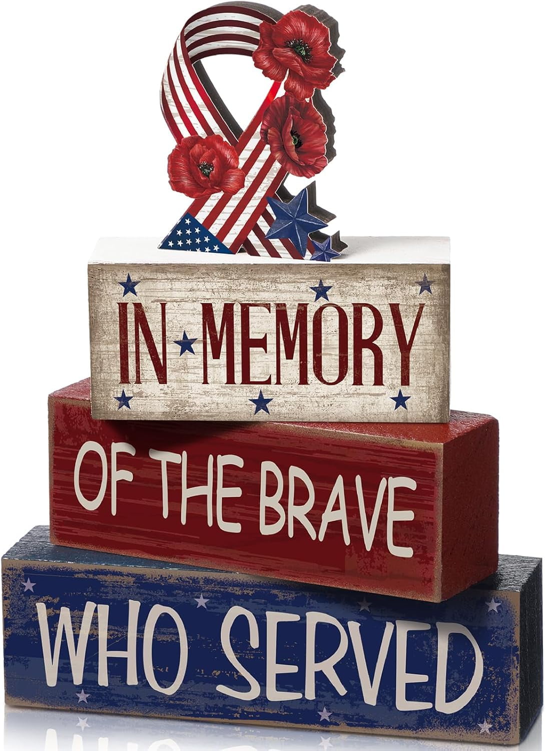 4 Pcs 4th of July Decorations Patriotic Memorial Day Tabletop ...